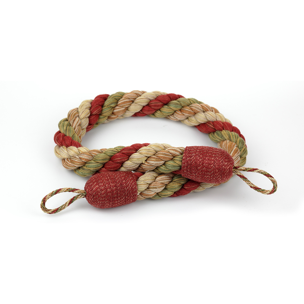 Arlington Rope Tieback, red, green - Cowtan & Tout Design Library