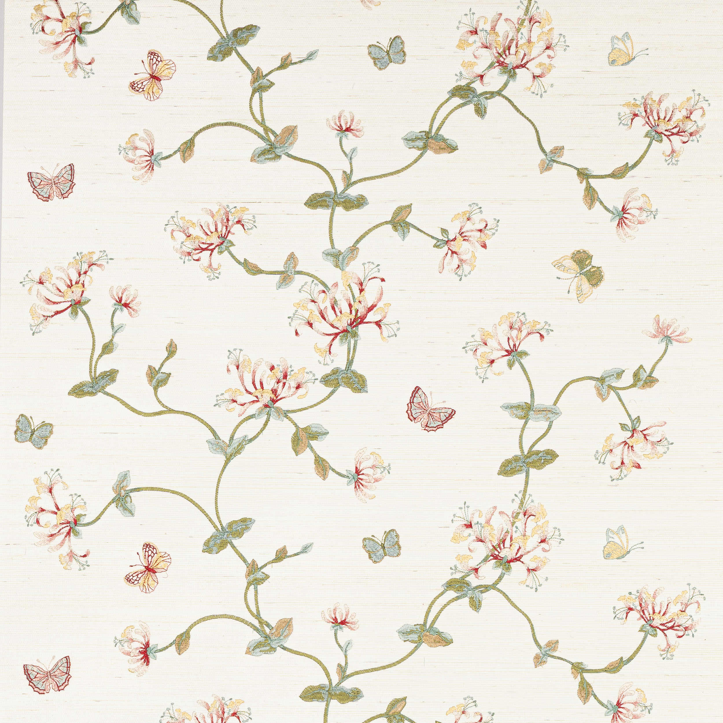 Honeysuckle Garden Wallpaper, gold, leaf - Cowtan & Tout Design Library